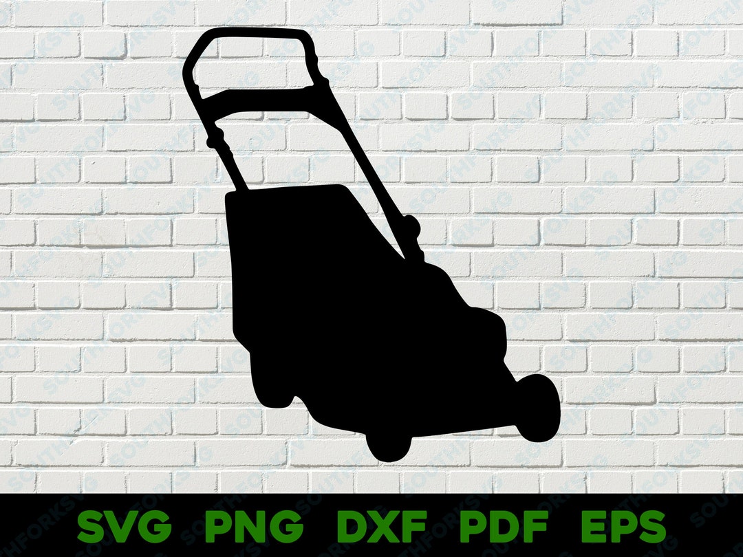 Lawn Mower Silhouette Svg Png Dxf Eps Pdf Cut File Design Vector ...