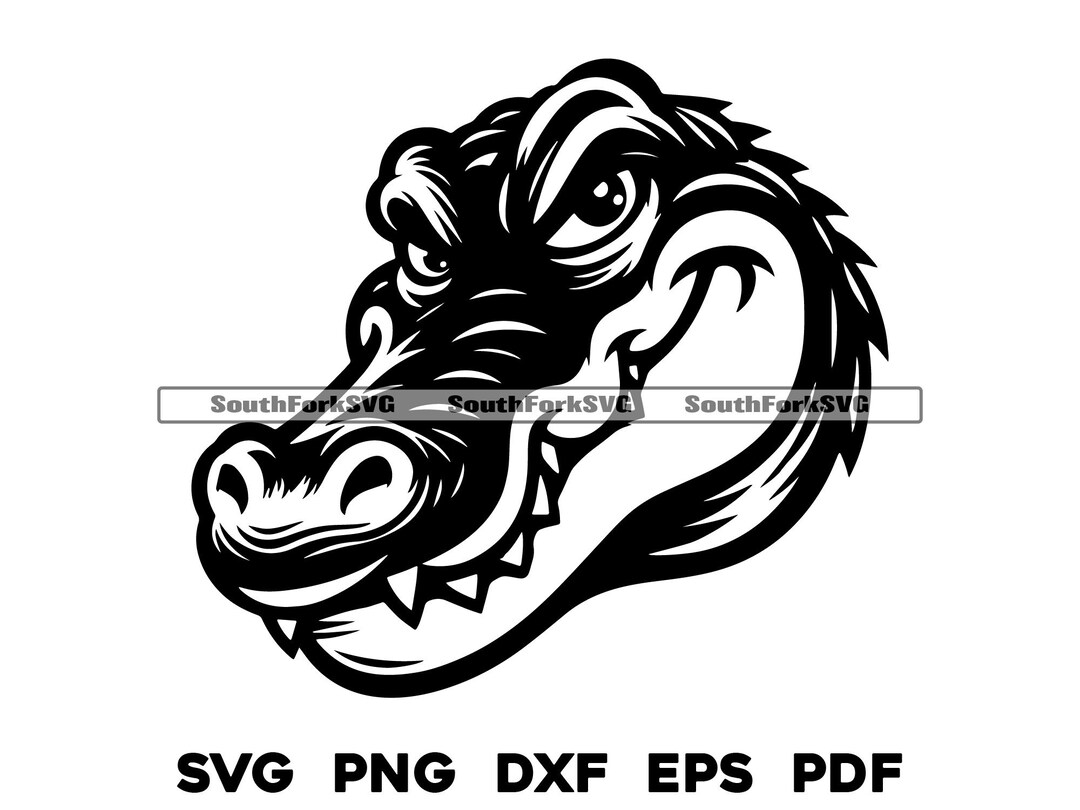 Alligator Svg Png Dxf Eps Pdf | Vector Graphic Cut File Laser Engrave ...