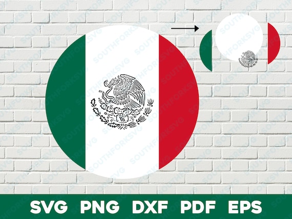 Mexico National Flag Circle Svg Png Dxf Eps Pdf Layered by - Etsy Ireland