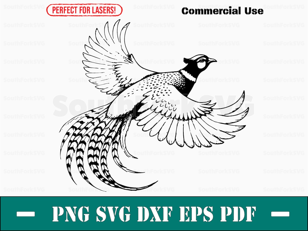 Laser Engrave Pheasant Svg Png Dxf Eps Pdf | Vector Graphic Design Cut ...