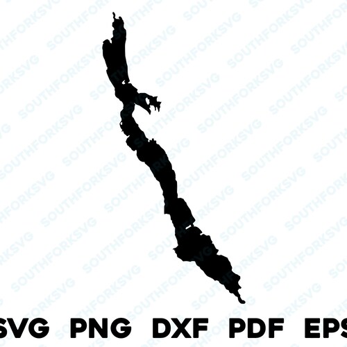 Cherokee Reservoir Lake Tennessee Map Shape Silhouette Svg Png - Etsy