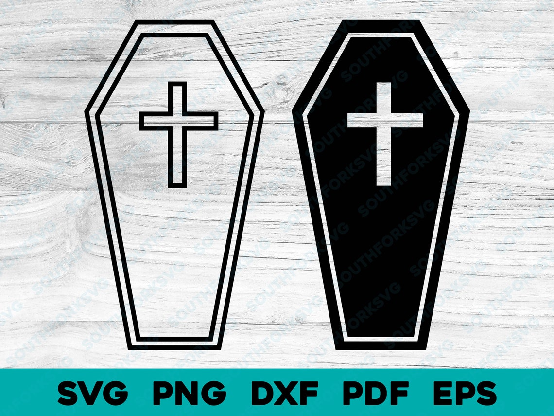 Silueta y contorno de cruz de ataúd svg png dxf eps pdf Diseño gráfico ...