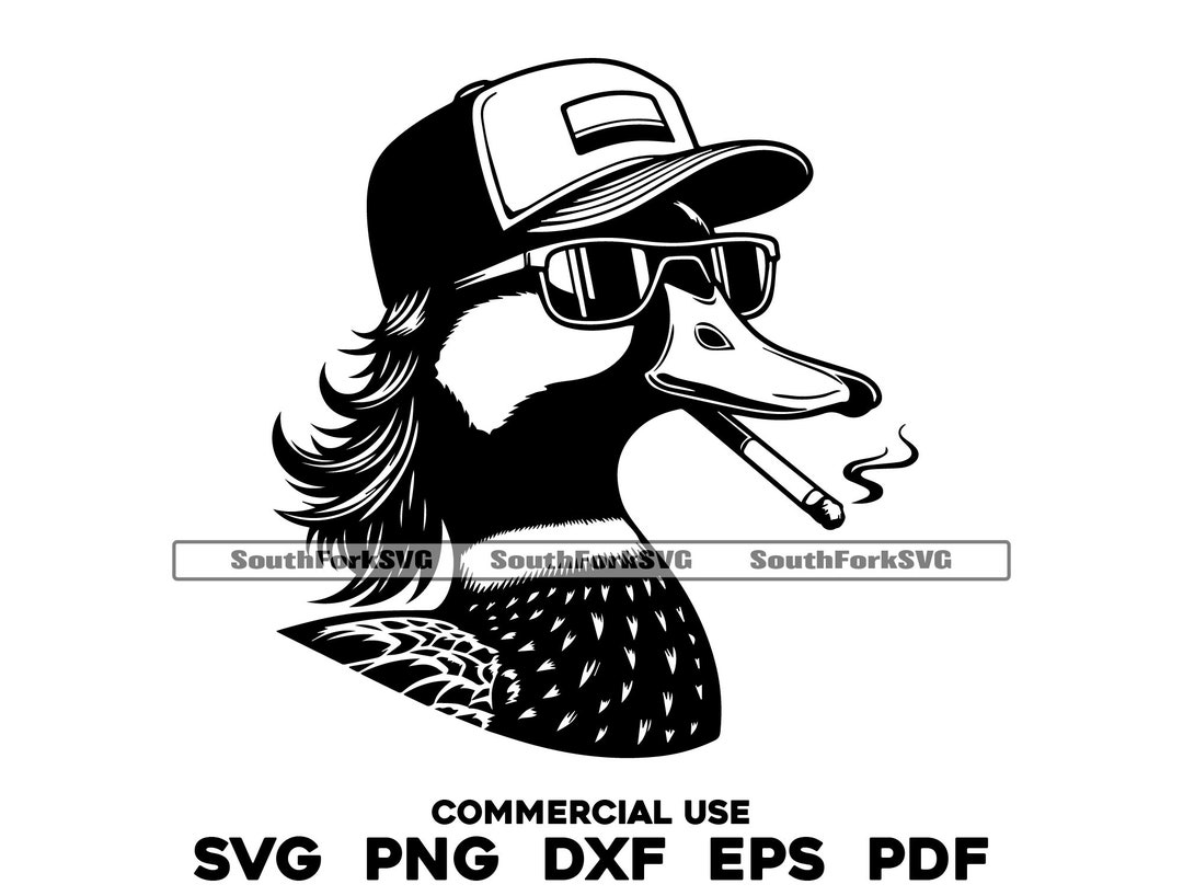 Mallard Duck Mullet Trucker Hat Svg Png Dxf Eps Pdf Vector Graphic ...