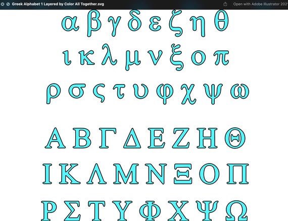 Collegiate Greek Letter Font