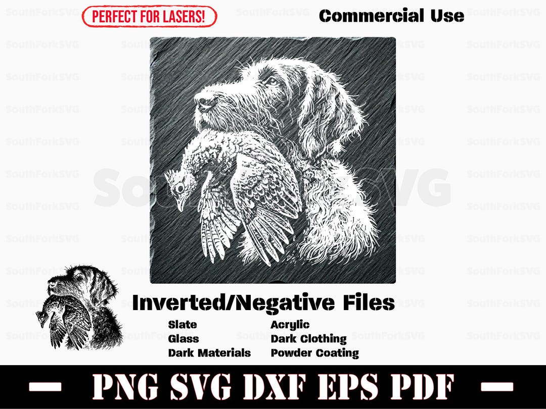Inverted German Wirehaired Pointer GWP Grouse Svg Png Dxf Eps Pdf ...