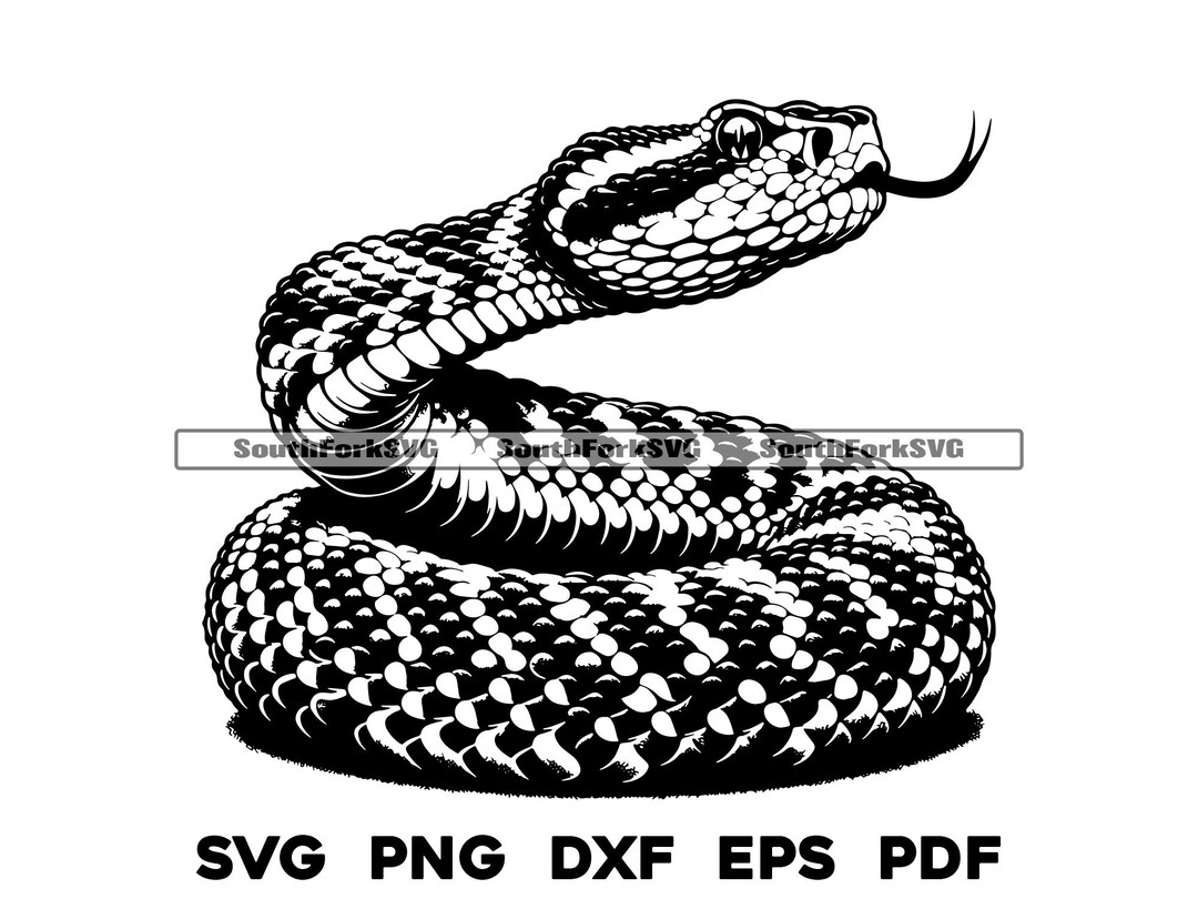 Hissing Snake Design | Svg Png Dxf Eps Pdf | Vector Graphic Cut File ...