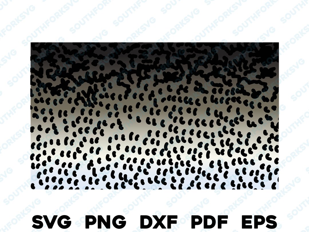 White Crappie Skin Pattern Svg Png Dxf Eps Pdf Trout Bass Pike Muskie ...