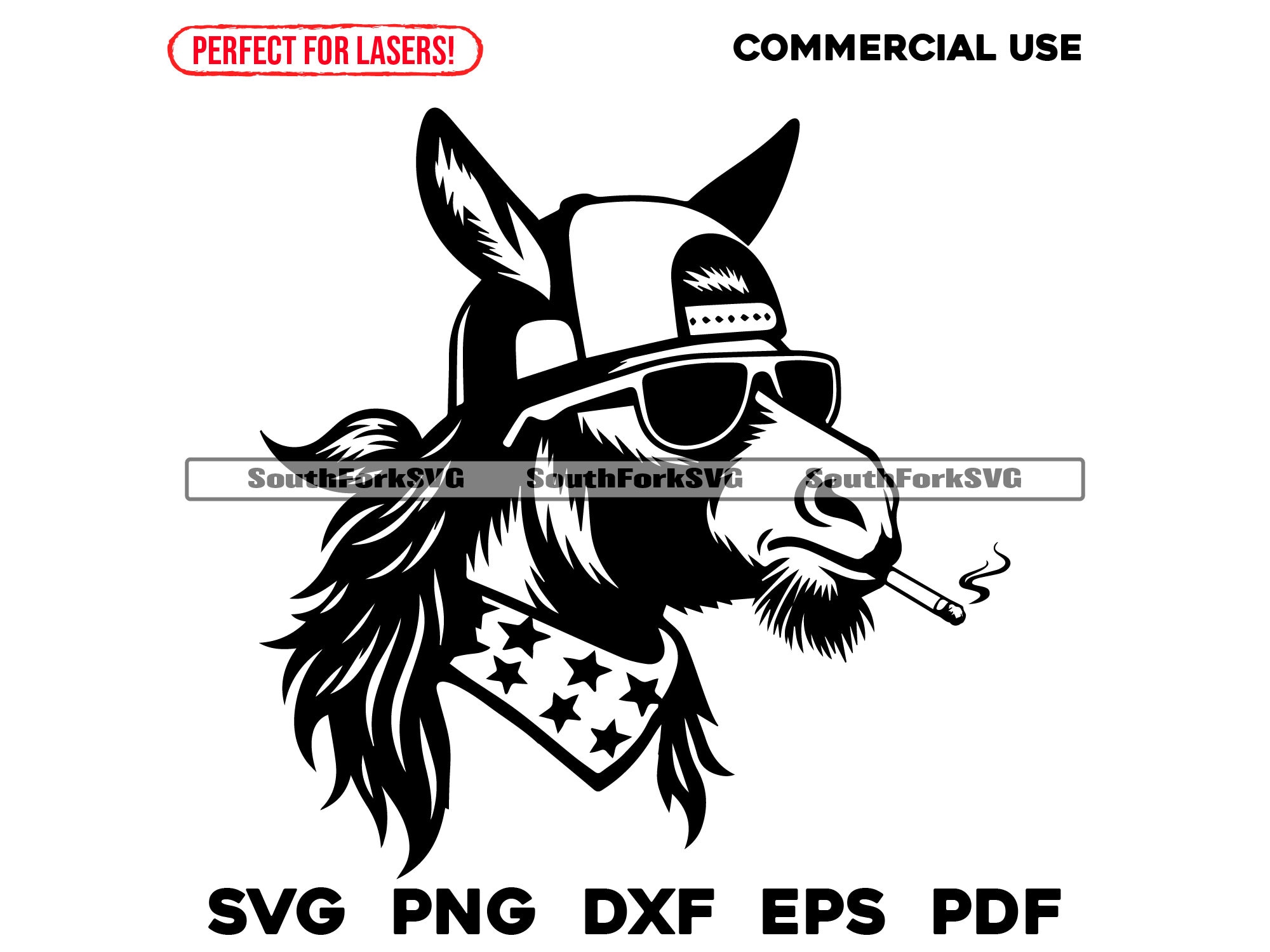 Donkey Mullet Trucker Hat Svg Png Dxf Eps Pdf Vector Graphic Design Cut ...