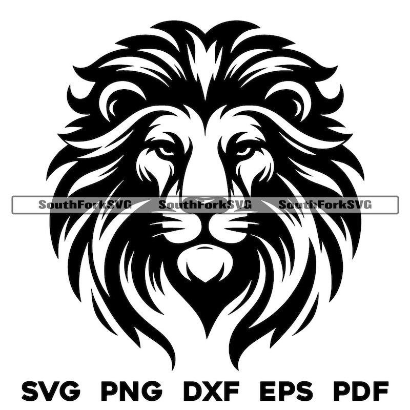 Lion Head Svg - Etsy