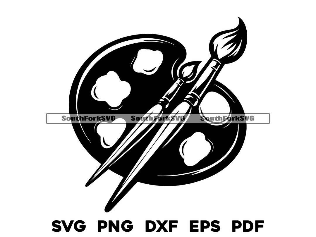 Artist's Palette, Paint Palette | Svg Png Dxf Eps Pdf | Vector Graphic ...