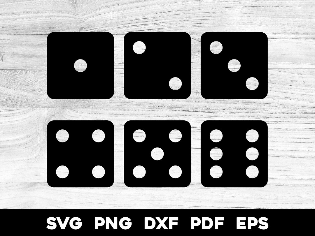 Dice Faces Set 1 Inverted | Svg Png Dxf Eps Pdf | Vector Graphic Design ...