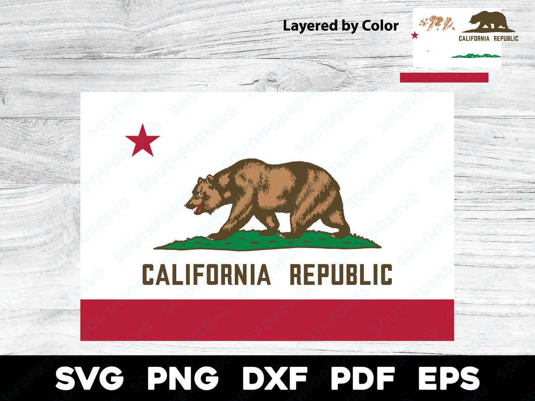 California State Flag | Svg Png Dxf Eps Pdf | Vector Graphic Design Cut ...
