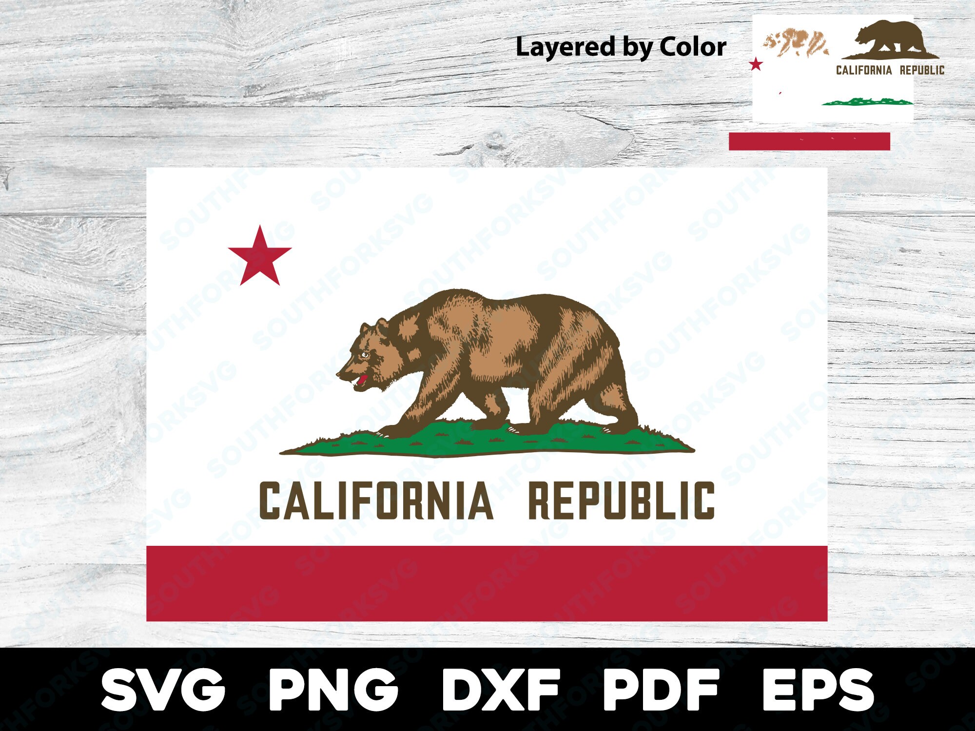 California State Flag To Color
