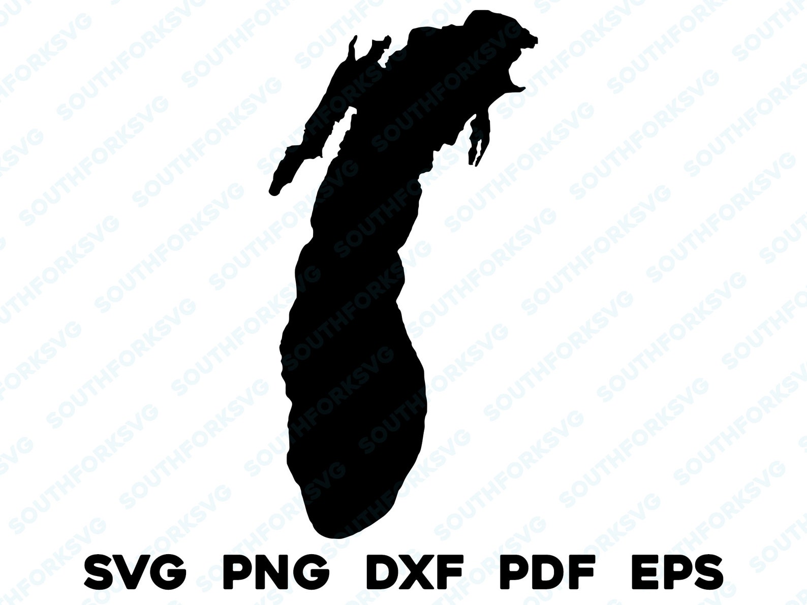 All 5 Great Lakes Bundle Map Shape Silhouette Svg Png Dxf Pdf Eps ...