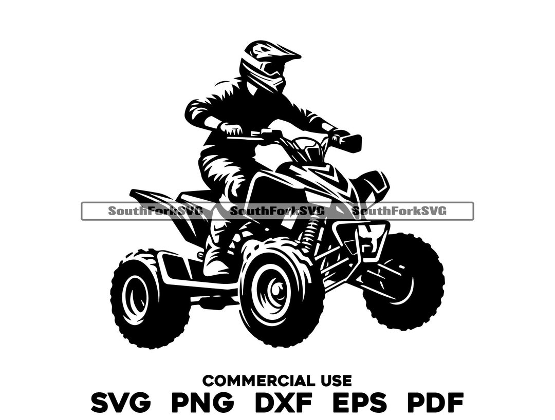 ATV Quad 4 Four Wheeler Svg Png Dxf Eps Pdf | Vector Graphic Design Cut ...