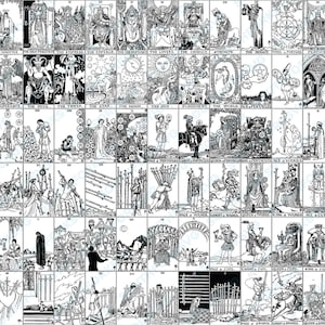 Full Set 78 Rider Waite Smith Tarot Card Deck Bundle SVG PNG PDF ...