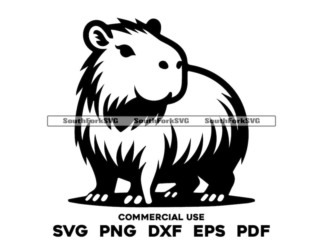 Capybara Design | Svg Png Dxf Eps Pdf | Vector Graphic Cut File Laser ...