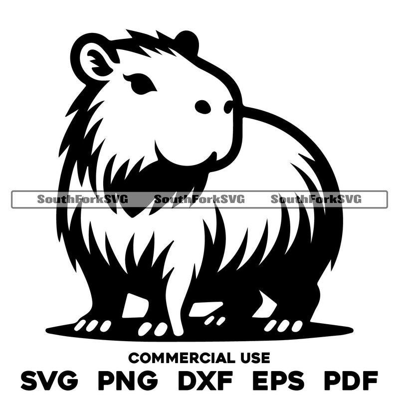 Capybara Cartoon Image - Etsy