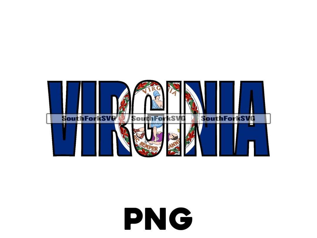 Virginia State Flag Name Design | PNG ONLY | Graphic Design Print Dye ...