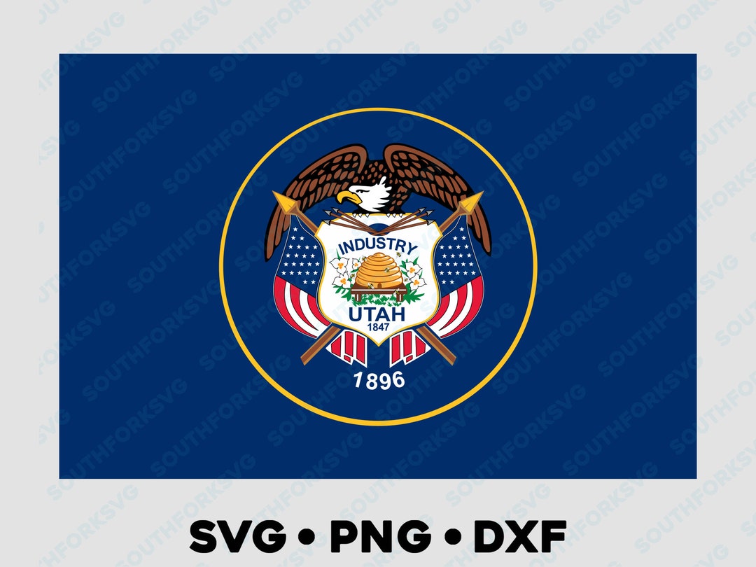 Utah State Flag Svg Png Dxf Vector Graphic Design Digital File U.S. 50 ...