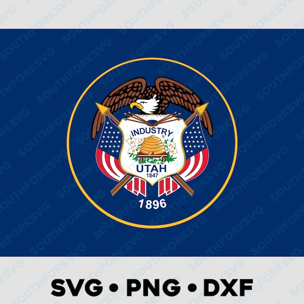Utah State Flag Svg - Etsy