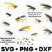 Dry Fly Colored Vectorized Bundle SVG PNG DXF Transparent Graphic ...
