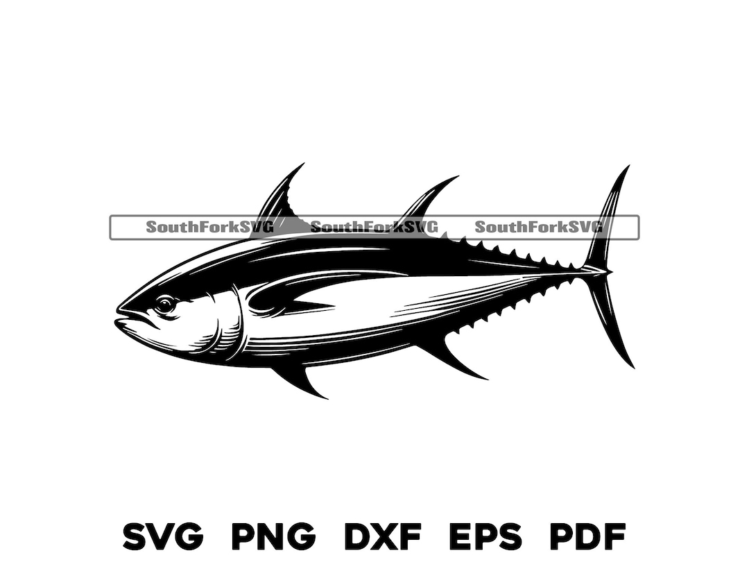 Tuna Fish Design Svg Png Dxf Eps Pdf | Laser Engrave Cut Print Files ...