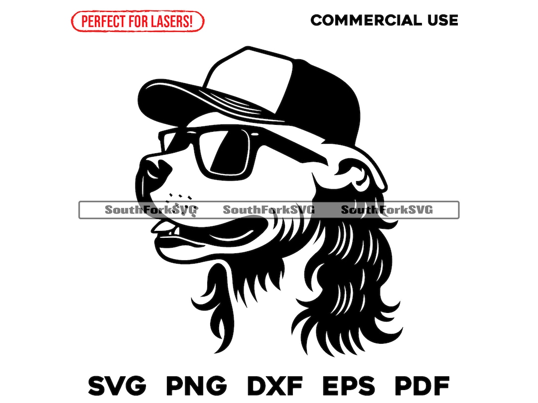 Pitbull Mullet Trucker Hat Svg Png Dxf Eps Pdf | Vector Graphic Design ...