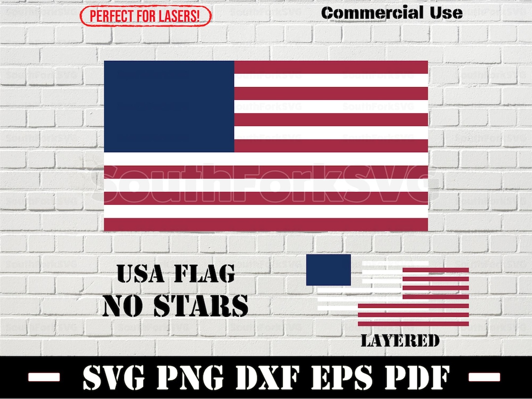 American Flag NO STARS Svg Png Dxf Eps Pdf | Layered by Color Vector ...