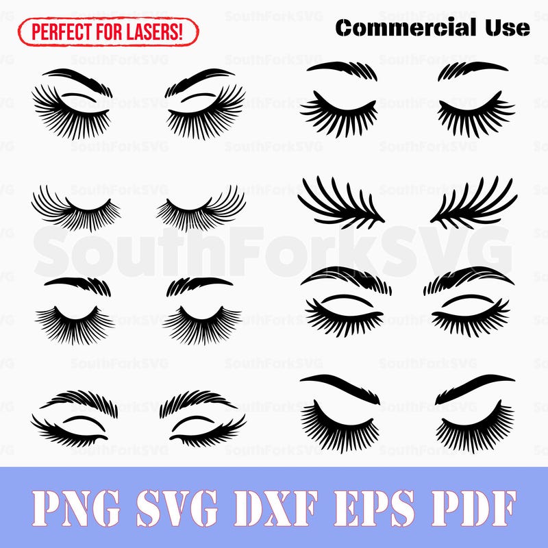 Eyelashes Svg - Etsy