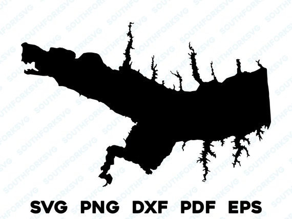 Harlan County Lake Nebraska Map Shape Silhouette Outline Svg - Etsy