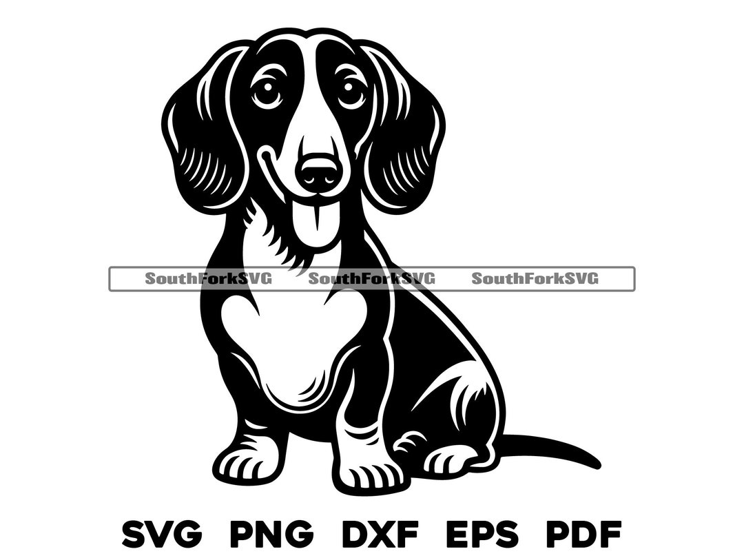 Dachshund Weiner Dog Design Svg Png Dxf Eps Pdf Vector Graphic Cut File ...