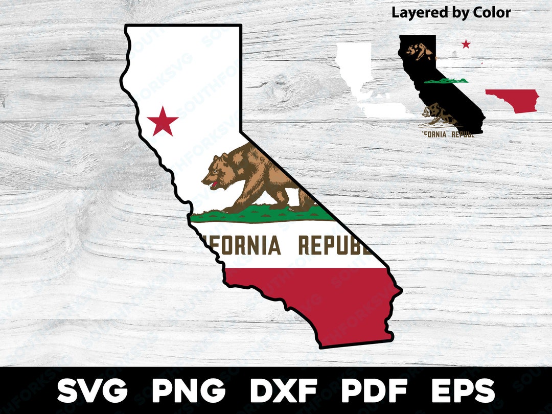 California State Shape Flag 1 | Svg Png Dxf Eps Pdf | Vector Graphic ...