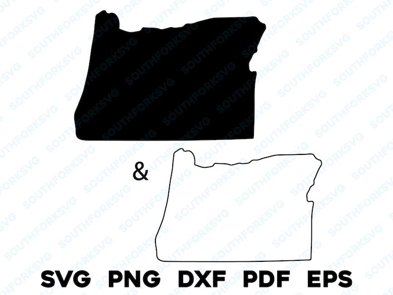 Simple Oregon State Silhouette & Outline Shapes Svg Png Dxf - Etsy