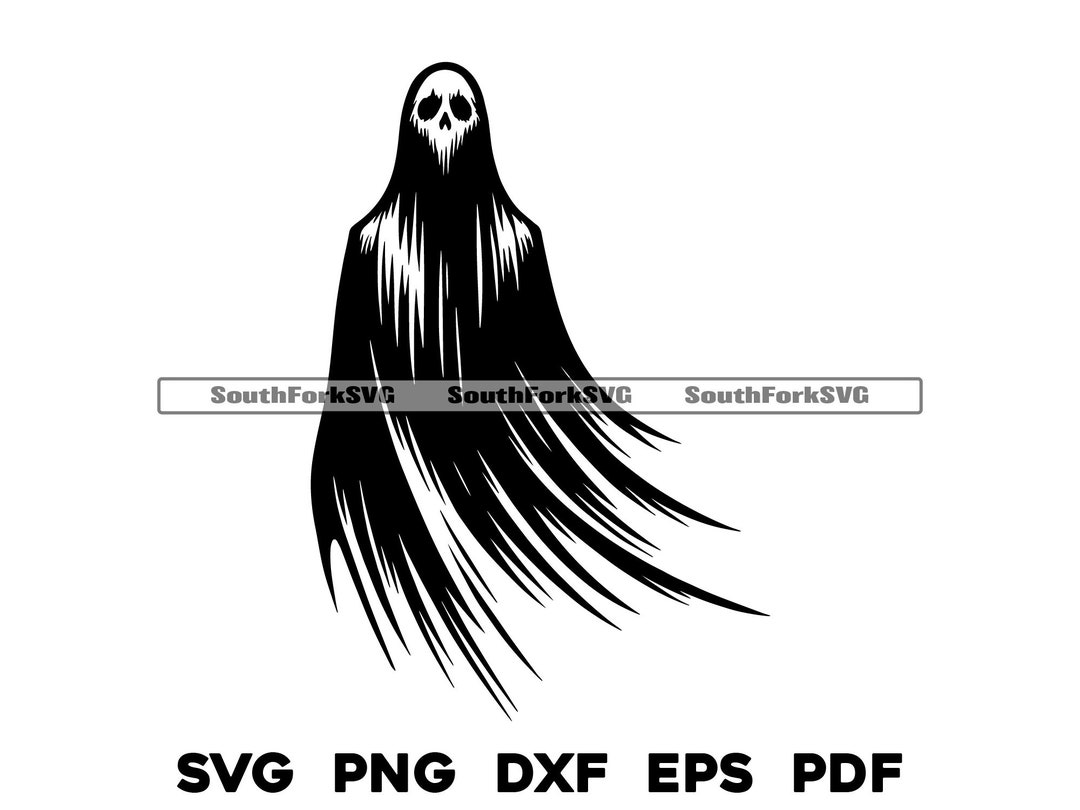 Grim Reaper Wraith Ghoul Svg Png Dxf Eps Pdf Files Cut Print Laser ...