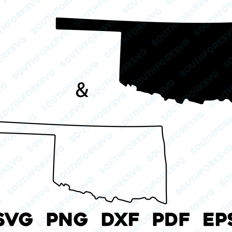 Oklahoma Map Design Png - Etsy