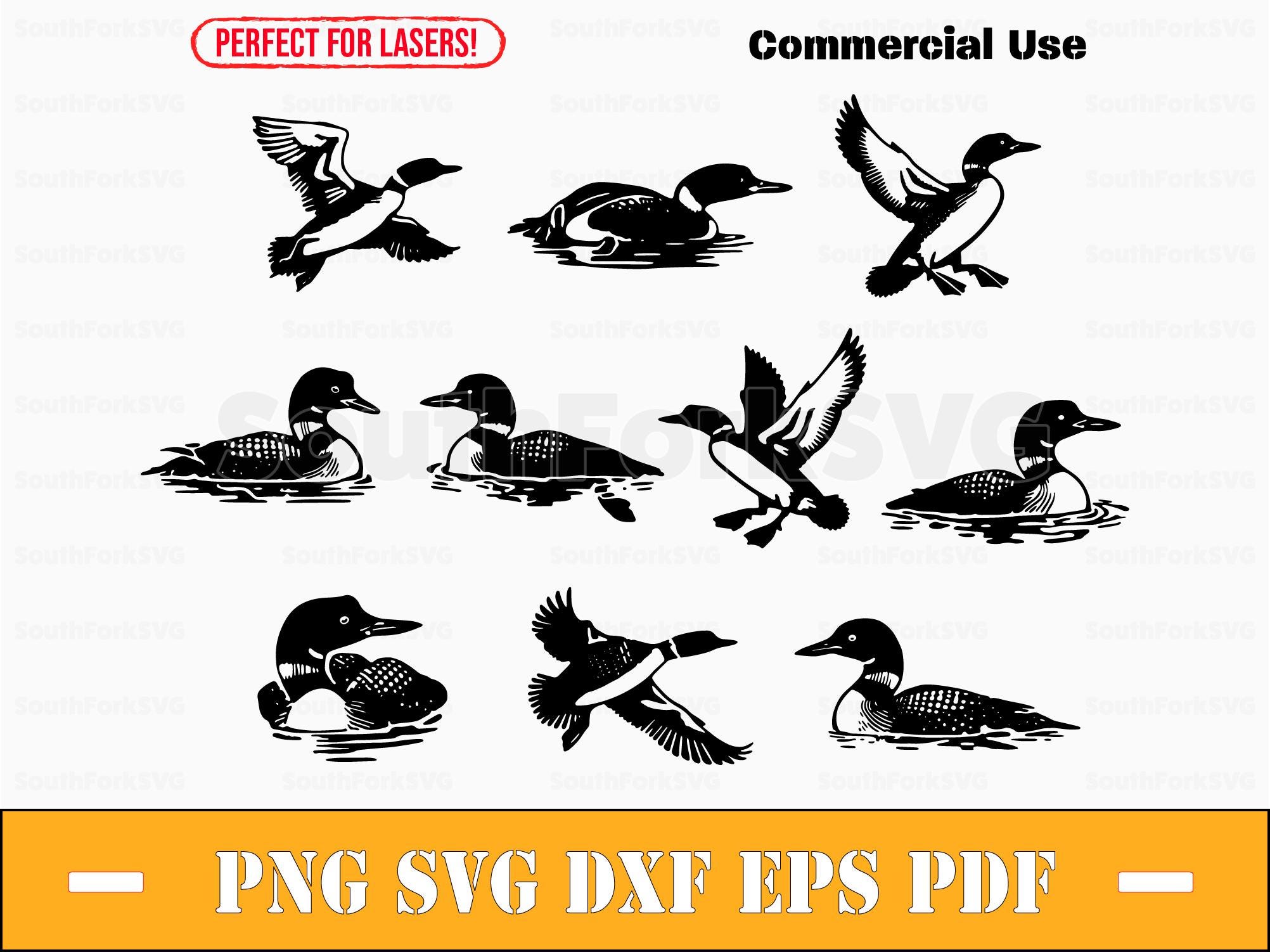 Simple Loon Design Bundle Svg Png Dxf Eps Pdf | Vector Graphic Design ...