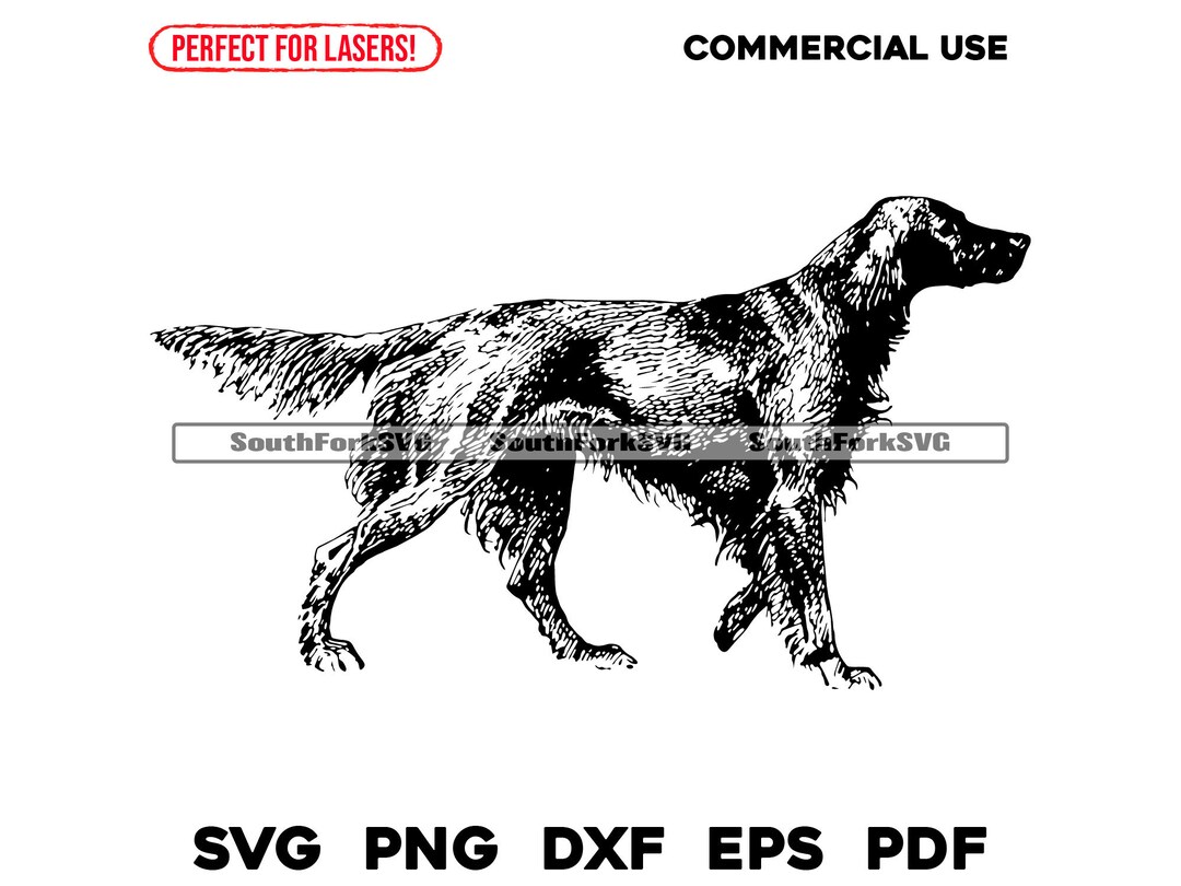 Laser Engrave File Irish Setter Svg Png Dxf Eps Pdf | Vector Graphic ...