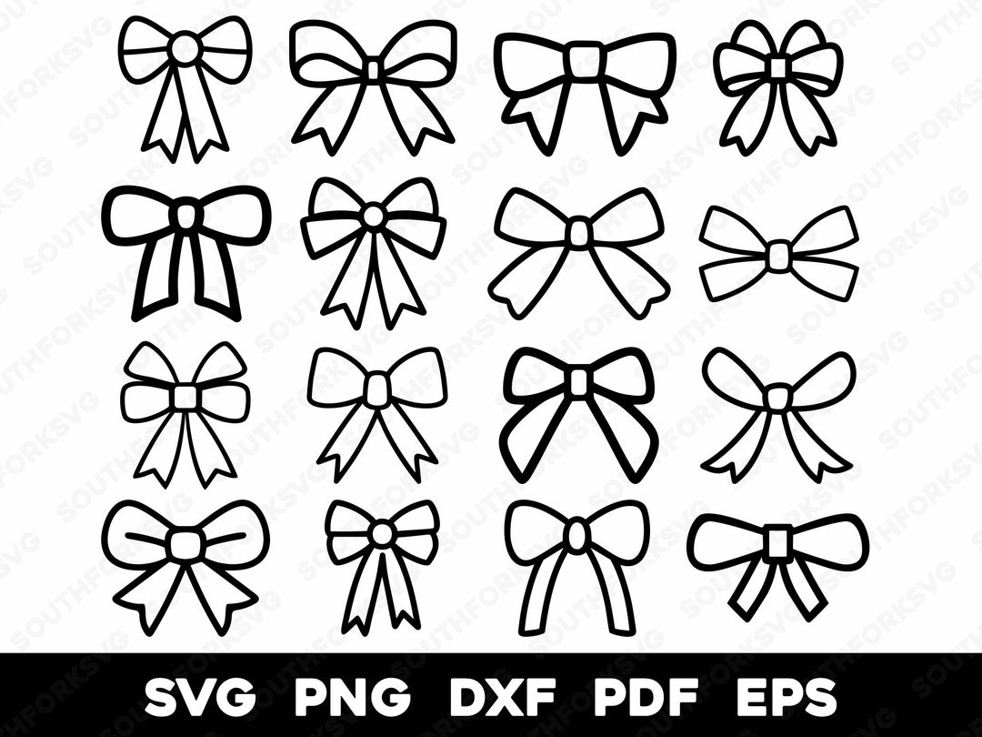 Ribbon Bow SVG Bundle 1 | Svg Png Dxf Eps Pdf | Vector Graphic Design ...