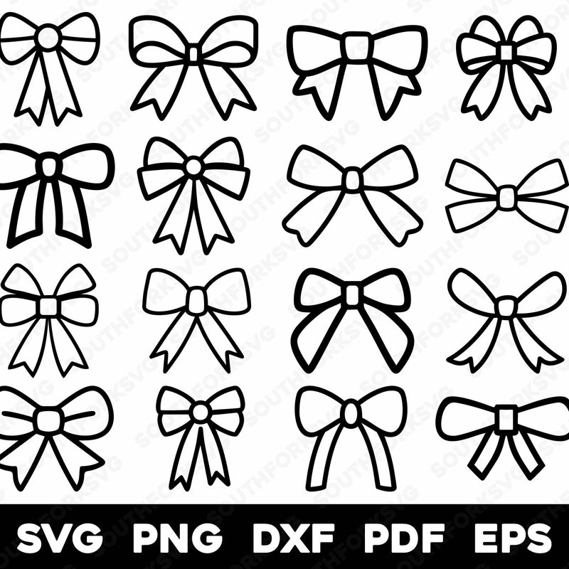 Christmas Bow Svg - Etsy