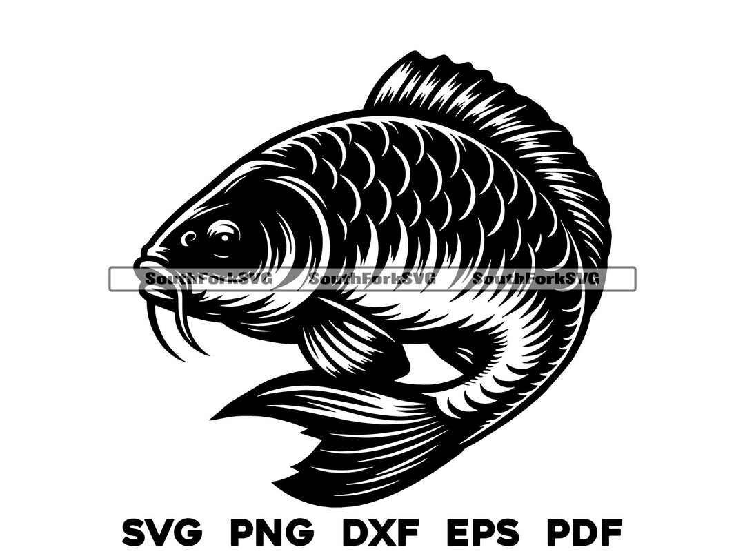 Carp Jumping 1 | Svg Png Dxf Eps Pdf | Transparent Vector Graphic ...