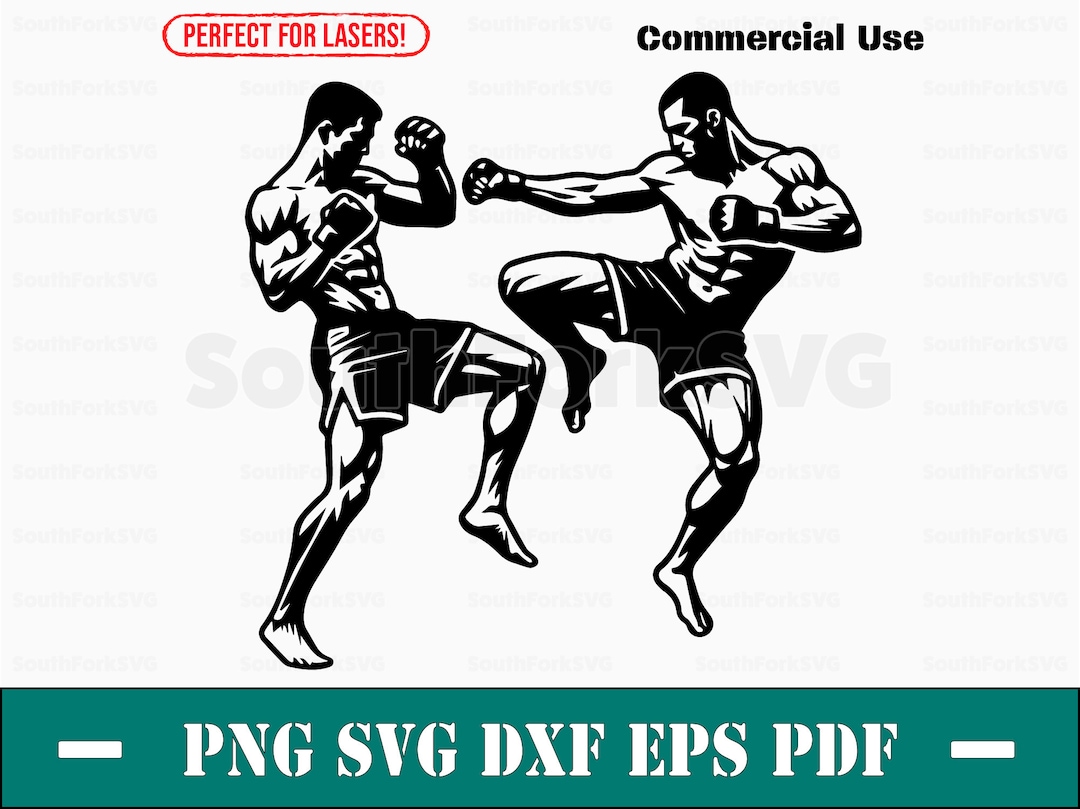MMA Fighters Design Svg Png Dxf Eps Pdf | Transparent Vector Graphic ...