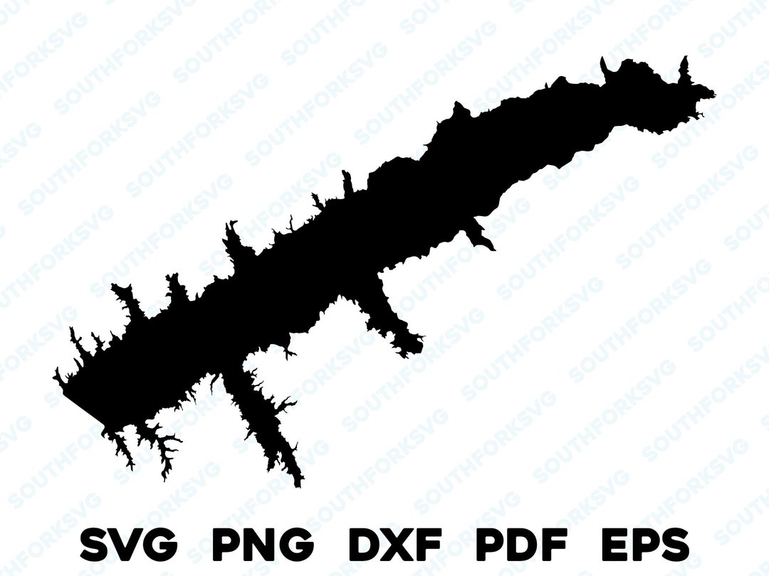 Sardis Lake Mississippi Map Shape Silhouette Svg Png Dxf Pdf Eps Vector ...