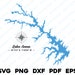 Lake Anna Virginia Map Shape Silhouette Svg Png Dxf Pdf Eps Vector ...