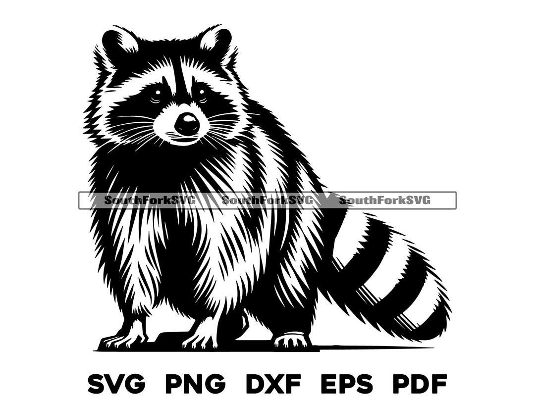 Raccoon Design Svg Png Dxf Eps Pdf | Vector Graphics Design Cut Print ...