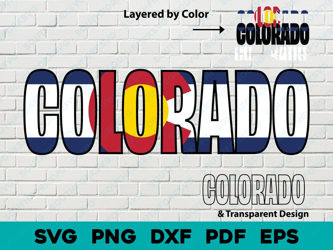 Colorado State Flag Name Svg Png Dxf Eps Pdf Vector Graphic Design ...