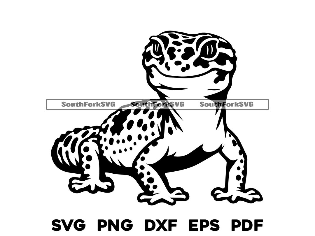 Leopard Gecko Design | Svg Png Dxf Eps Pdf | Vector Graphic Cut File ...