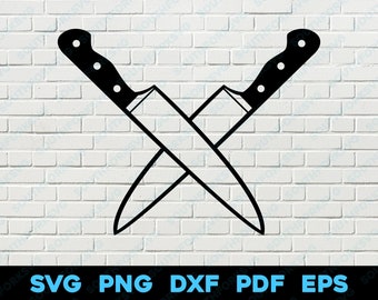 Crossed Knives Png - Etsy