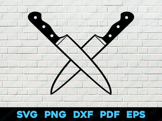 Crossed Chefs Knives Svg Png Dxf Pdf Eps Cut File Clip Art - Etsy