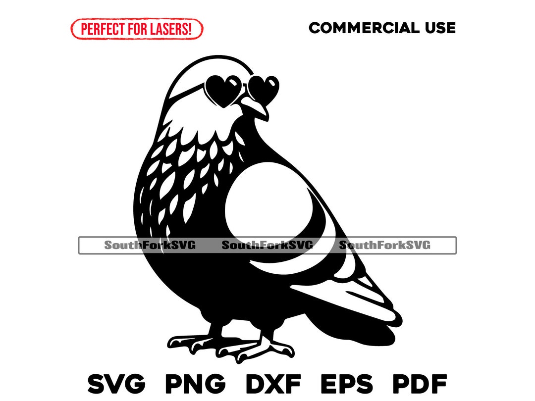 Pigeon Bird Design | Svg Png Dxf Eps Pdf | Vector Graphic Cut File ...